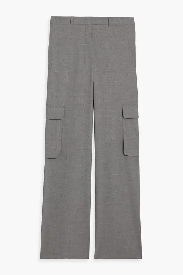 Max Mara Ghiera Wool-blend Cargo Pants - Gray