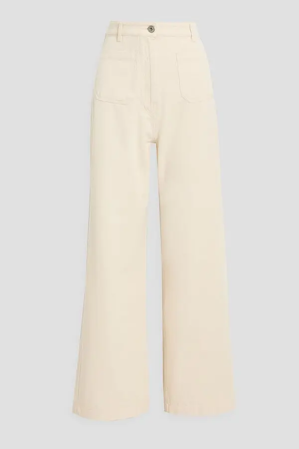 Max Mara Filtro Cotton-twill Wide-leg Pants