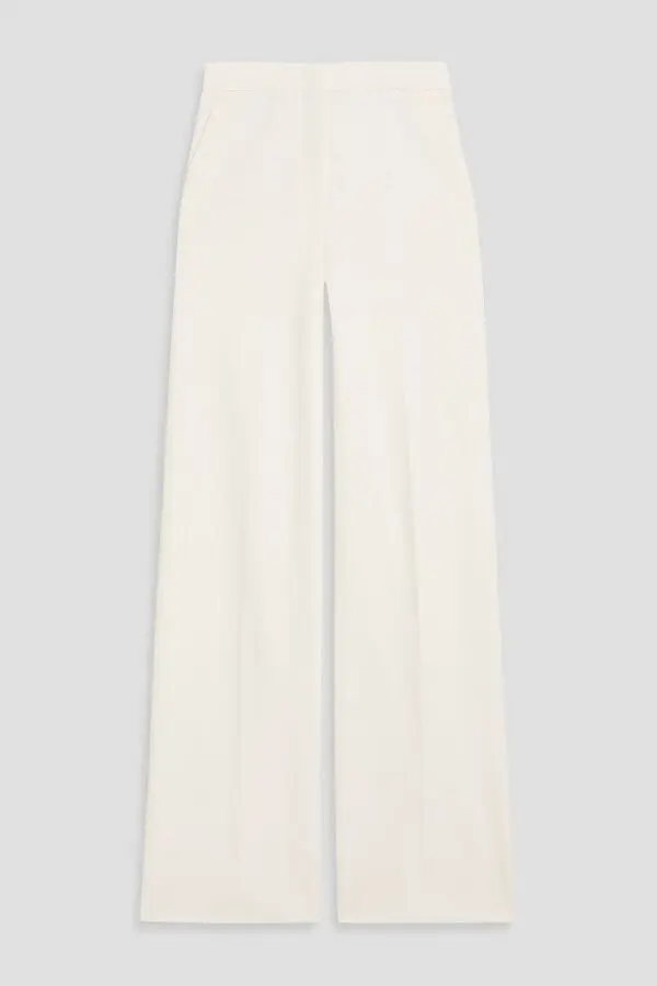 Max Mara Turku Jersey Wide-leg Pants - Ecru