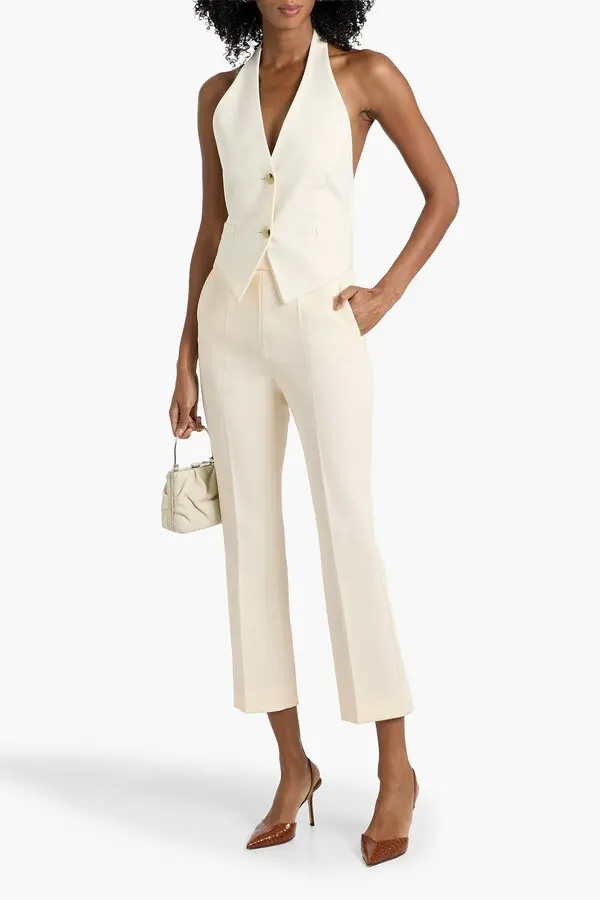Max Mara Parata Cropped Straight-leg Crepe Pants - Ivory