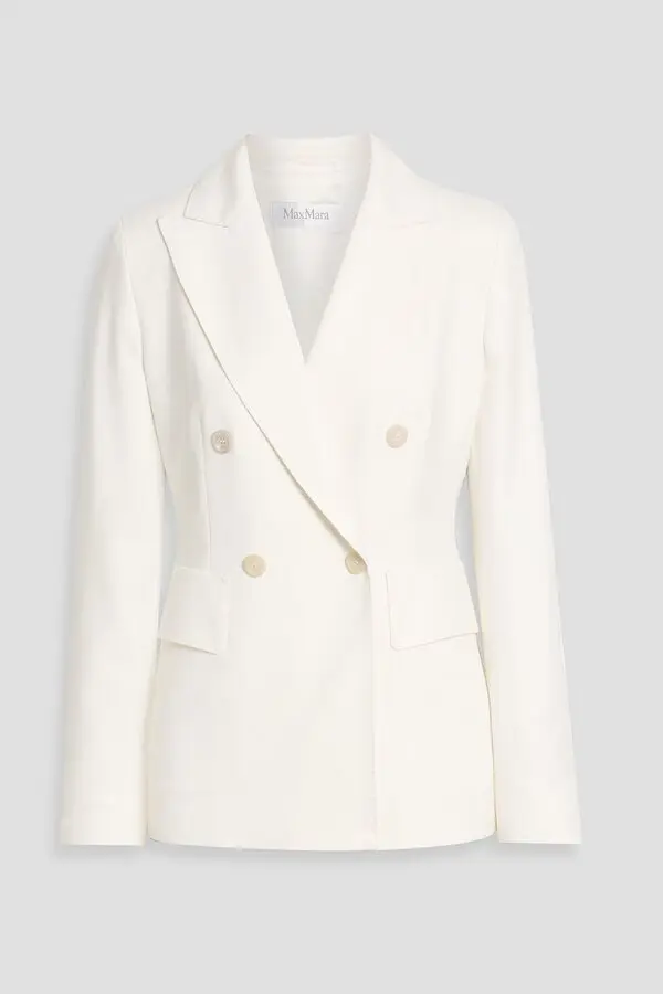 Max Mara Osanna Wool-twill Double-breasted Blazer - Ivory