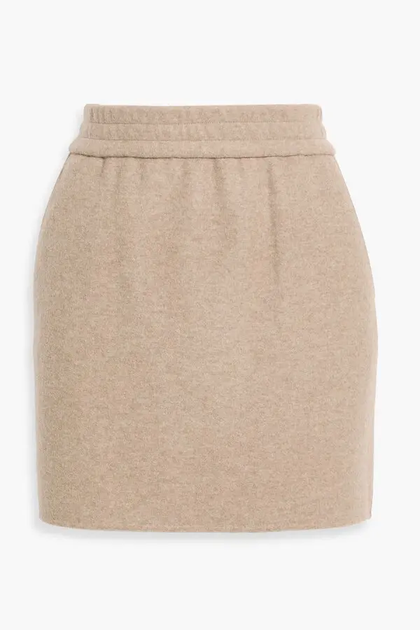 Max Mara Wool-blend Felt Mini Skirt - Sand