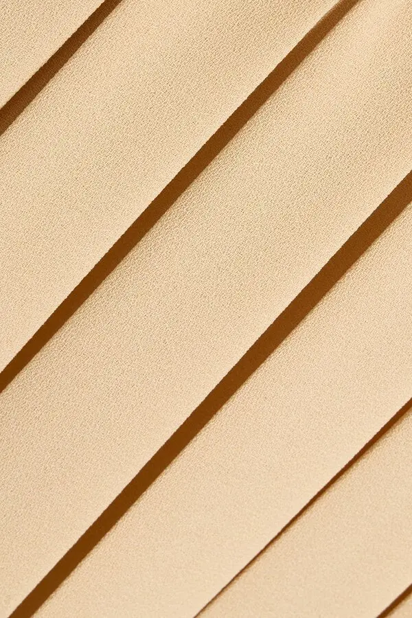 Max Mara Luisa Pleated Crepe Midi Skirt - Sand