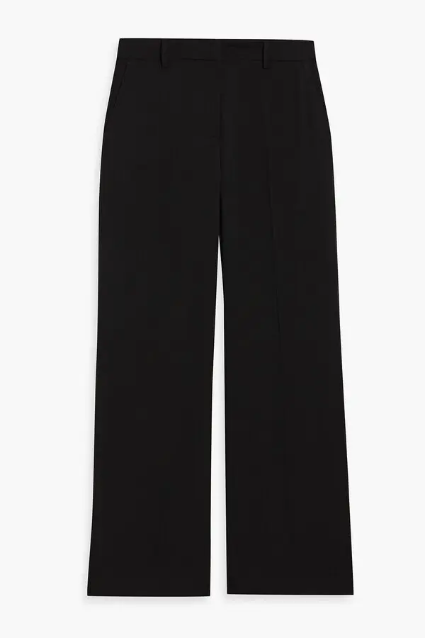 Max Mara Visivo Wool-crepe Wide-leg Pants - Black