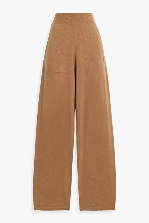 Max Mara Ghiro Wool And Cashmere-blend Straight-leg Pants - Light Brown