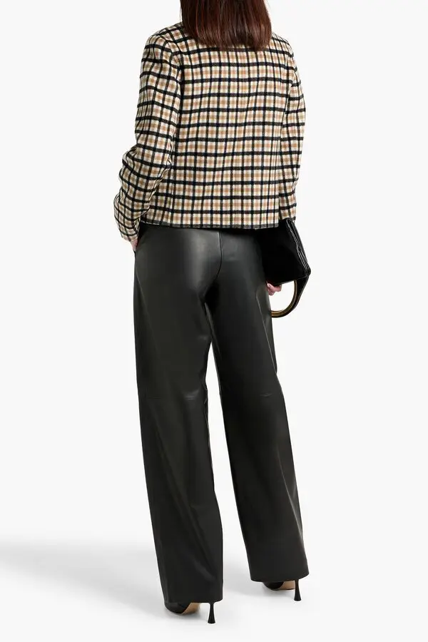 Max Mara Gerona Checked Wool-flannel Blazer