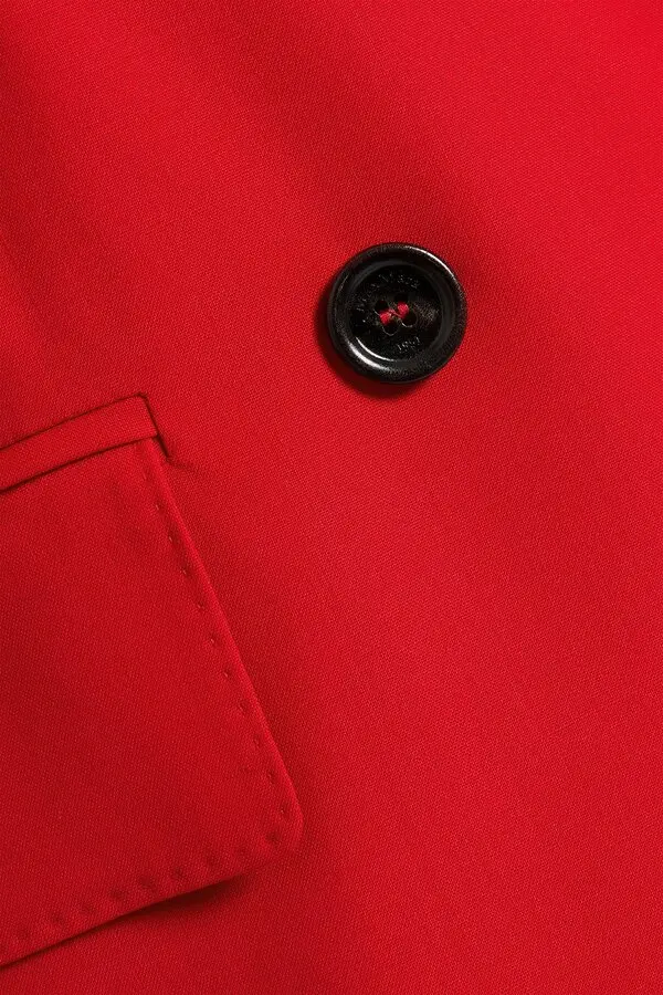 Max Mara Nebbie Double-breasted Wool-crepe Blazer - Red