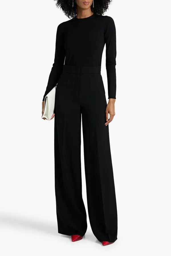 Max Mara Leccio Crepe Wide-leg Pants
