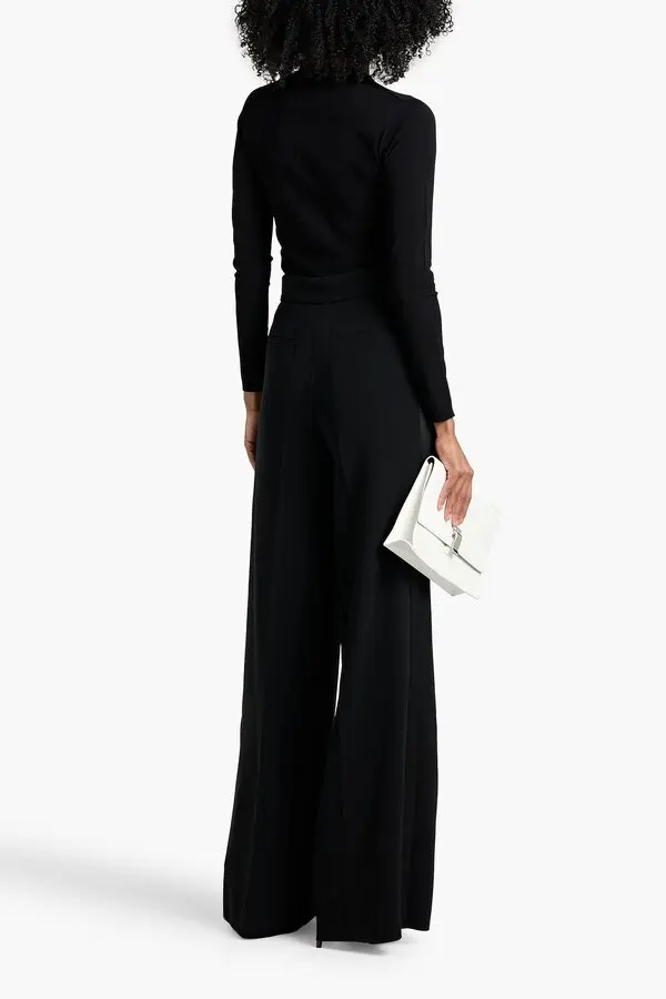 Max Mara Leccio Crepe Wide-leg Pants