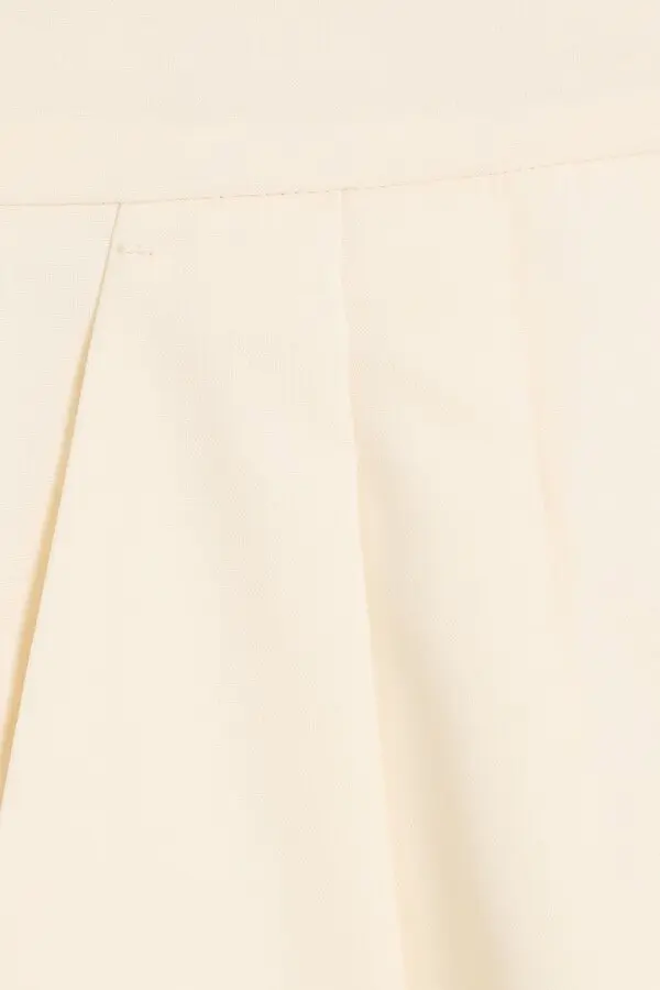 Max Mara Piombo Wool-crepe Wide-leg Pants - Cream