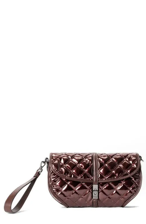 Mz Wallace Astor Small Convertible Clutch Bag - Bordeaux Lacquer