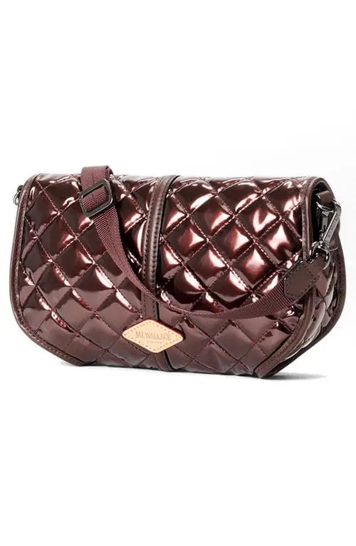 Mz Wallace Astor Small Convertible Clutch Bag - Bordeaux Lacquer