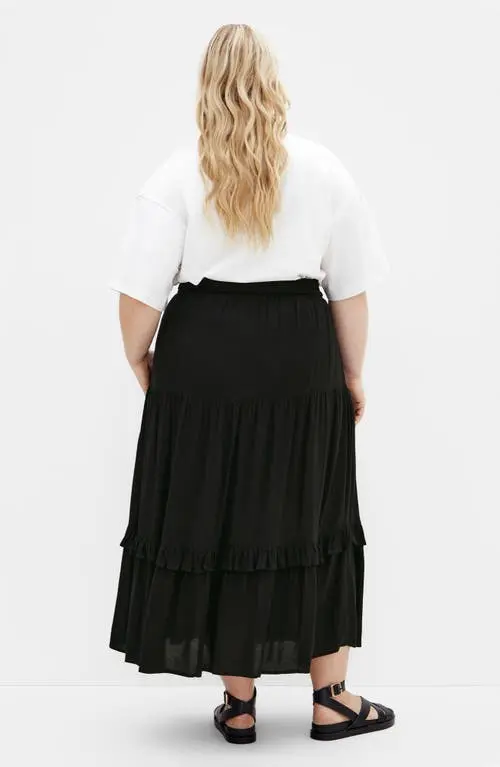 City Chic Avianna Tiered Maxi Skirt