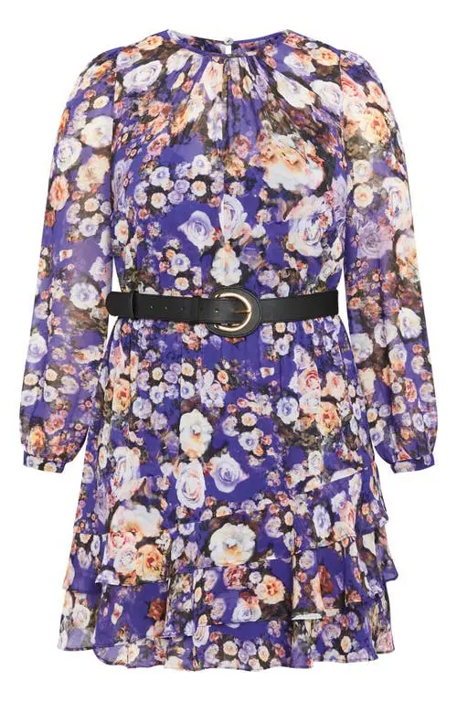 City Chic Charlee Belted Dress - Rose