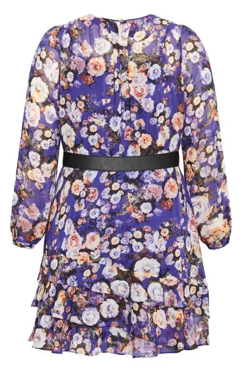 City Chic Charlee Belted Dress - Rose