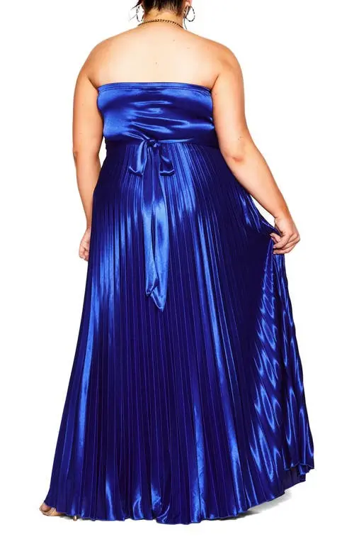 City Chic Satin Maxi Dress