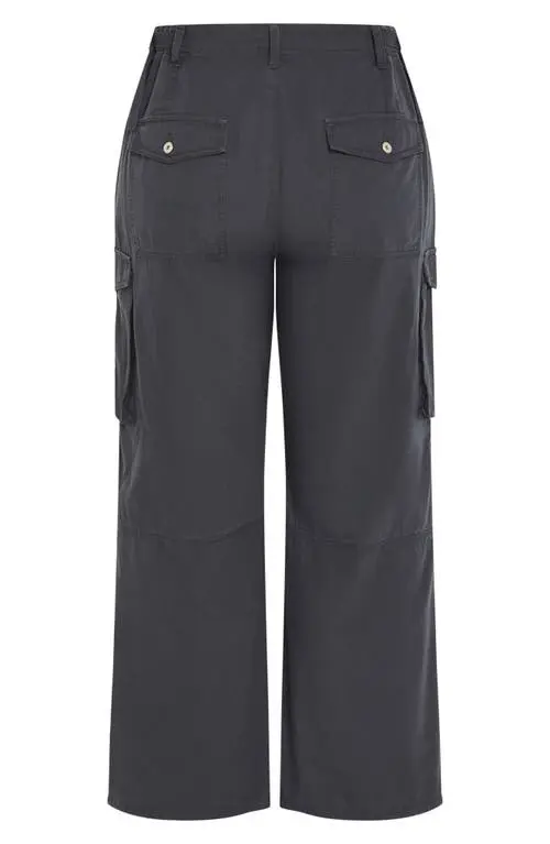 City Chic Mia Cargo Wide Leg Pants - Washed