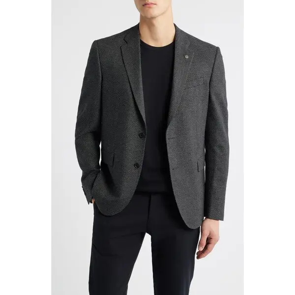 ALLSAINTS Slim Fit Sport Coat With Lapel Pin