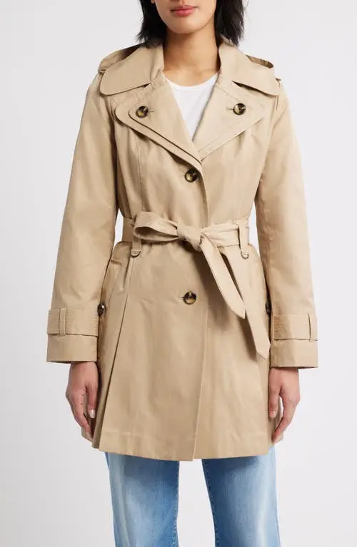 London Fog Single-breasted Trench Coat - Stone