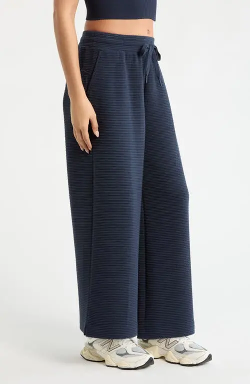 Zella Ottoman Wide Leg Ankle Pants - Navy Sapphire