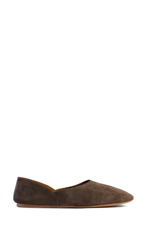 Khaite Jane Suede Ballet Flat - 491 Sable