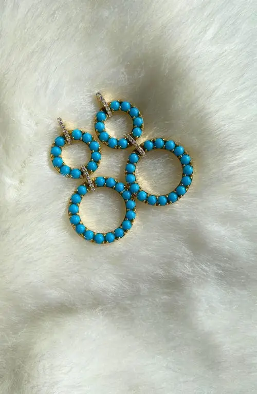 Goshwara And Diamond Circle Drop Earrings