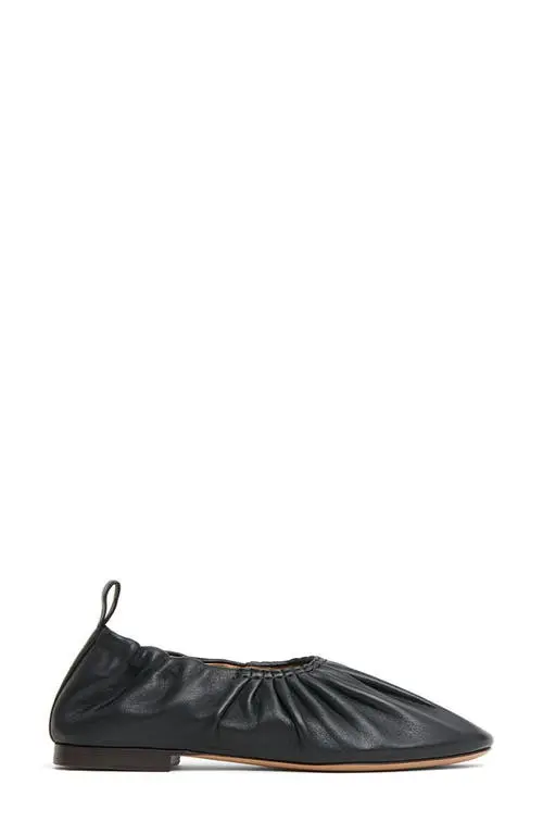 MANSUR GAVRIEL Ruched Ballerina Flat - Black
