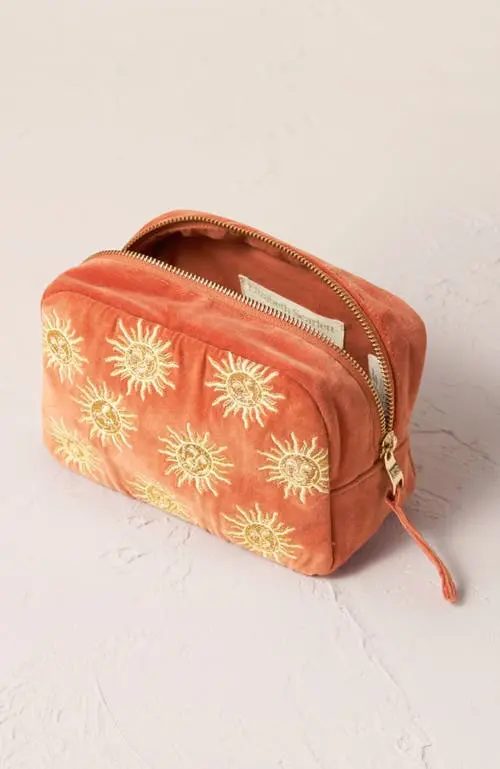 ELIZABETH SCARLETT Sun Goddess Velvet Makeup Bag