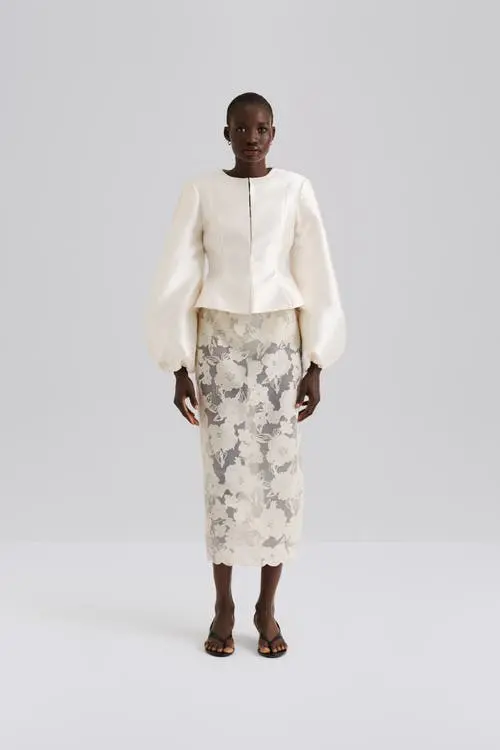 MALINA Vendela Balloon Sleeve Blouse - Ivory