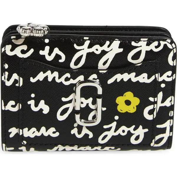 Marc Jacobs The Joy Mini Compact Snapshot Wallet - Black Multi