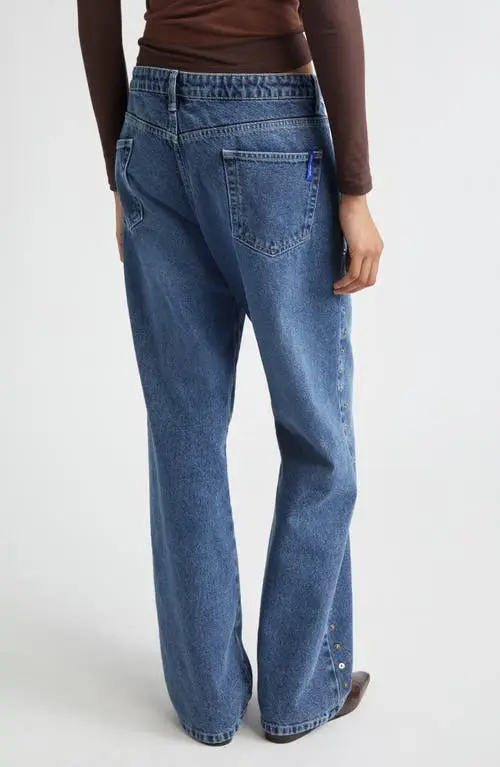 Paloma Wool Crowd Rivet Studded Boyfriend Jeans - Denim