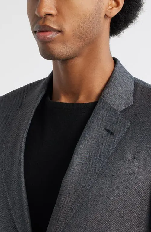 Emporio Armani Wool Herringbone Sport Coat