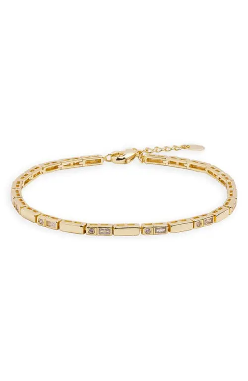 Argento Vivo Cubic Zirconia Bar Bracelet - Gold