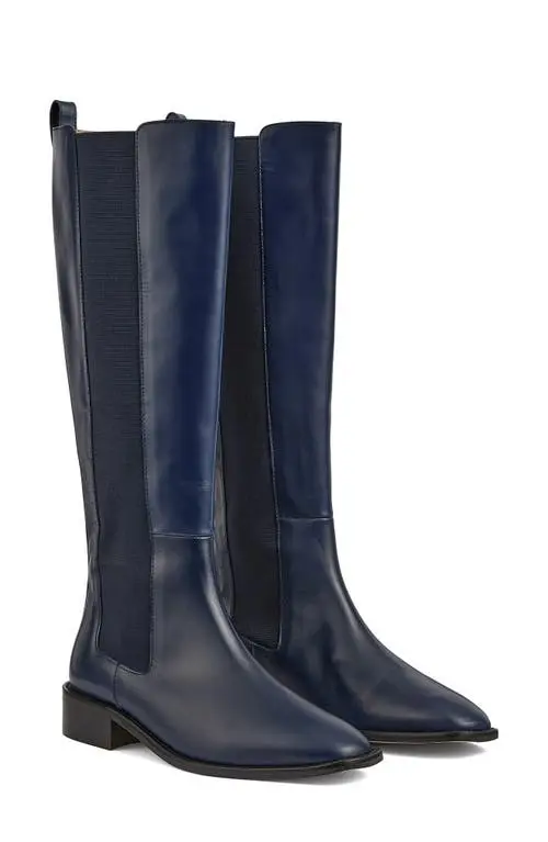 LK BENNETT Zara Knee High Boots - Navy