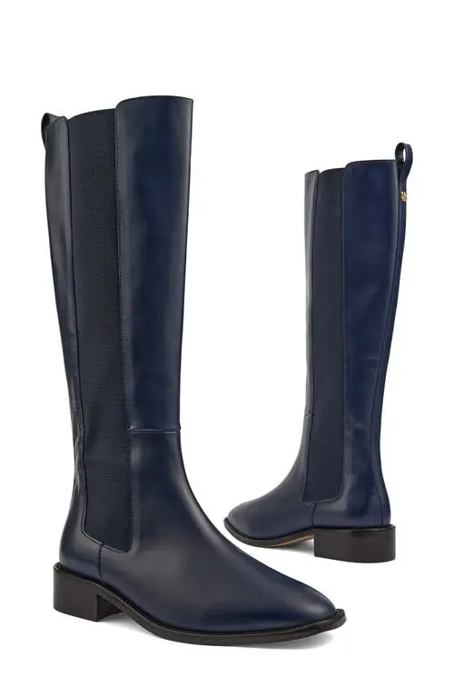 LK BENNETT Zara Knee High Boots - Navy
