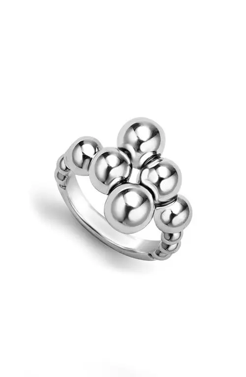 Lagos Caviar Bubbly Crossover Ring - Sterling Silver