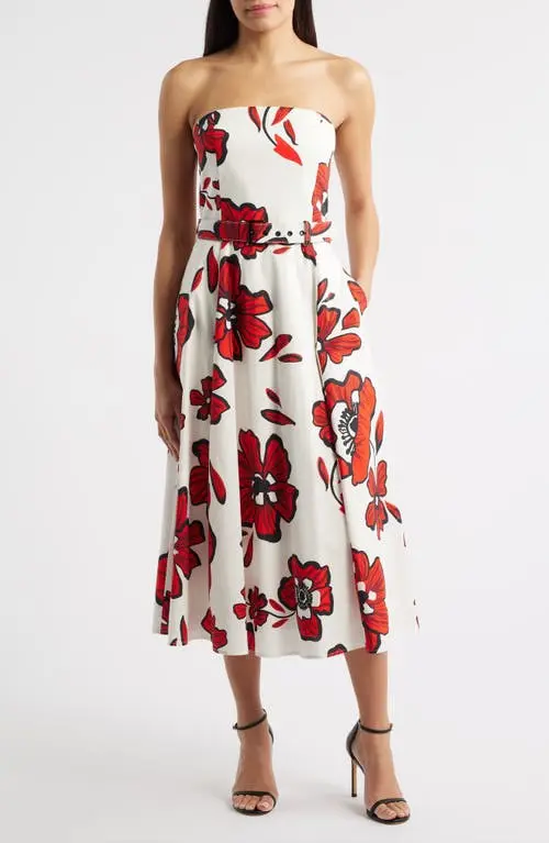 Sam Edelman Strapless Belted Stretch-cotton Dress