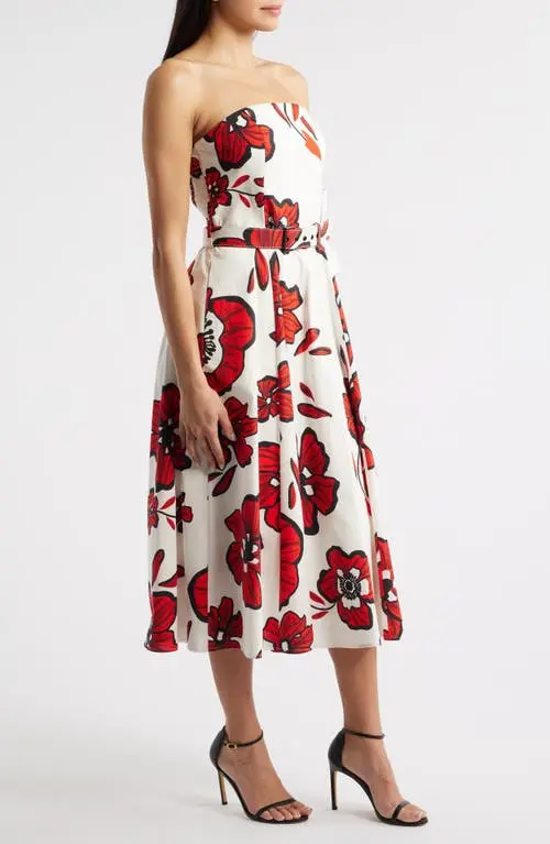 Sam Edelman Strapless Belted Stretch-cotton Dress