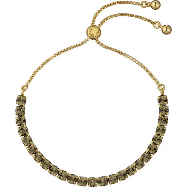 Ted Baker London Melrah Crystal Tennis Bracelet - Gold Tone/black Crystal