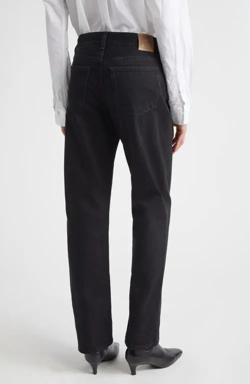 TOTEME Low Rise Straight Leg Jeans - Black
