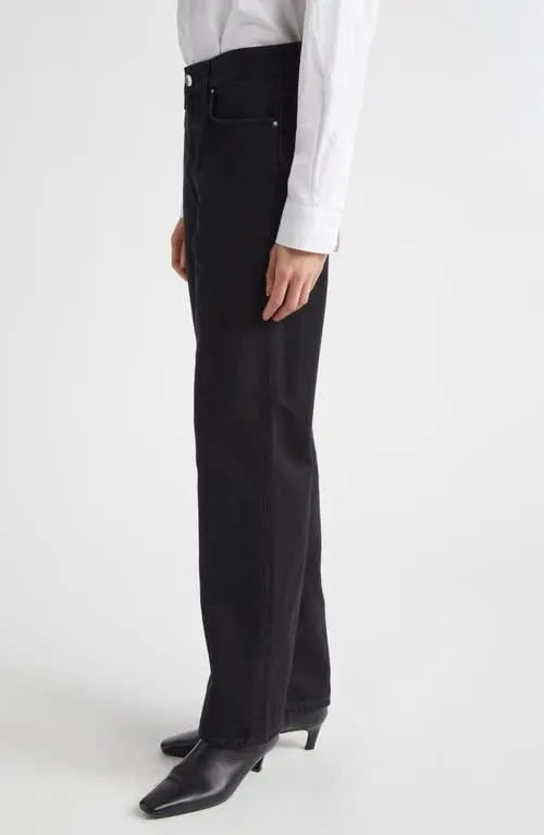 TOTEME Low Rise Straight Leg Jeans - Black