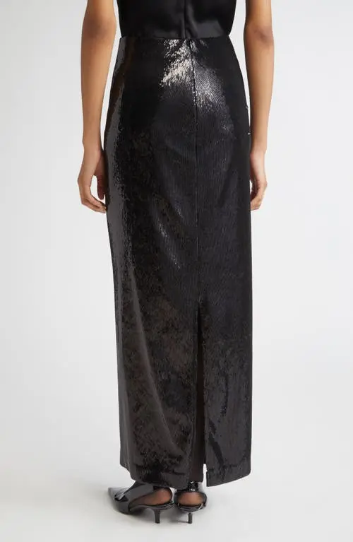 TOTEME Sequin Column Maxi Skirt - Black
