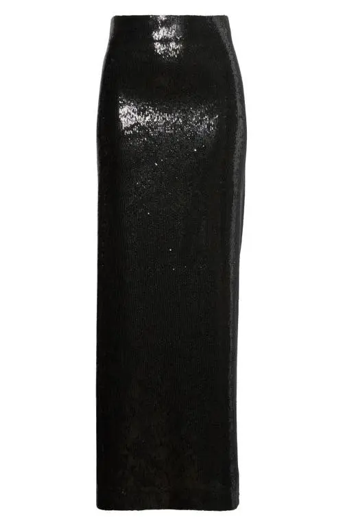 TOTEME Sequin Column Maxi Skirt - Black
