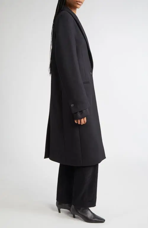 TOTEME Classic Wool Blend Coat - Black