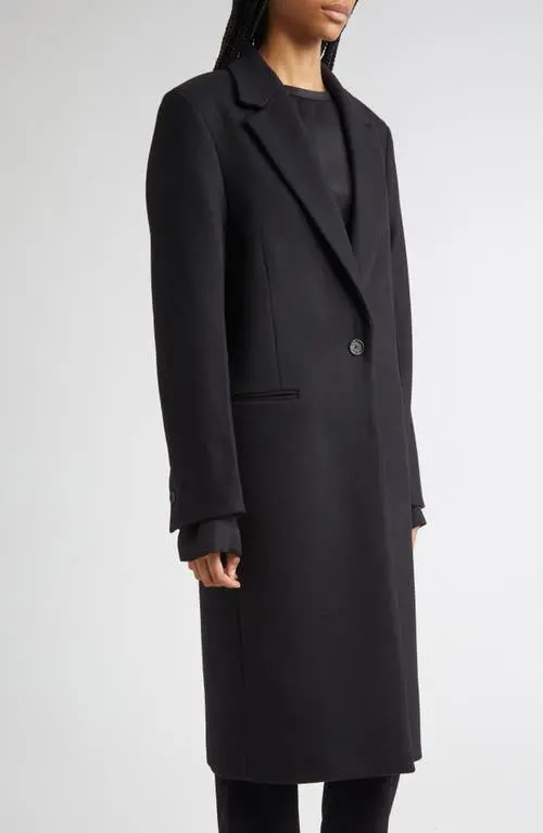 TOTEME Classic Wool Blend Coat - Black