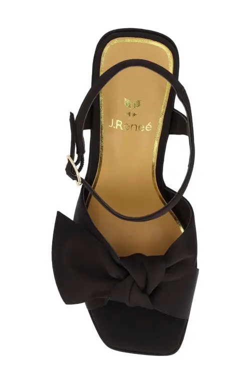 J. Reneé Burkett Platform Sandals - Black