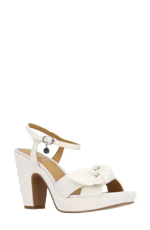 J. Reneé Burkett Platform Sandals - White