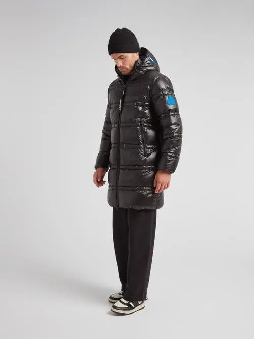 JACK1T R4d Tramline Hooded Long Puffer Coat