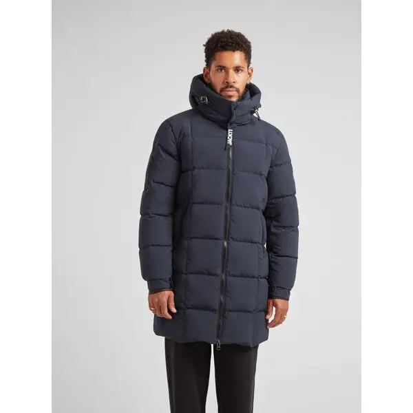 JACK1T Ez Hooded Boxed Puffer Coat - Ink/black