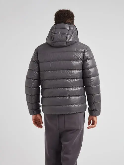 JACK1T R4d Tramline Hooded Puffer Jacket - Graphite
